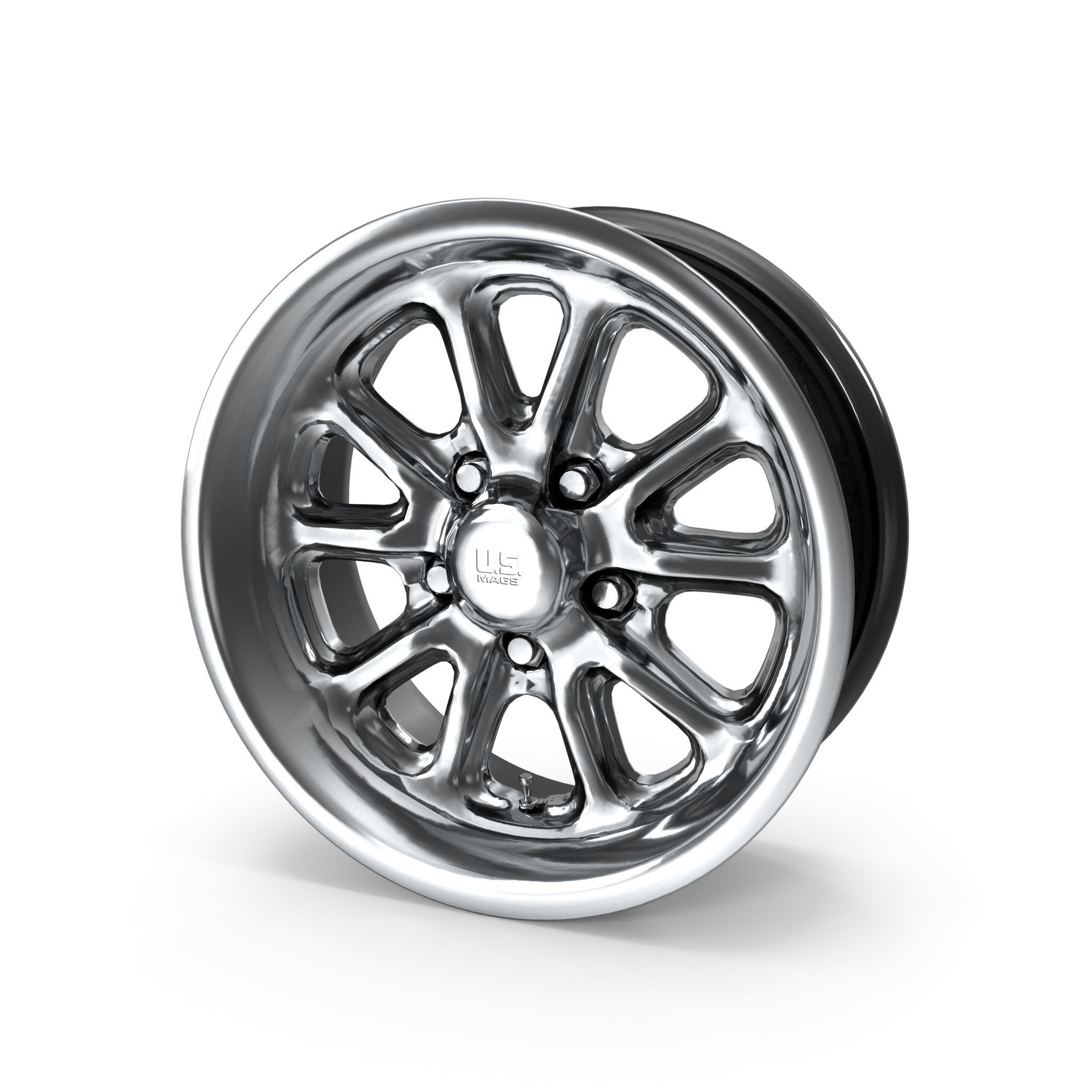 US Mags Rambler Wheel Chrome 3D model | CGTrader