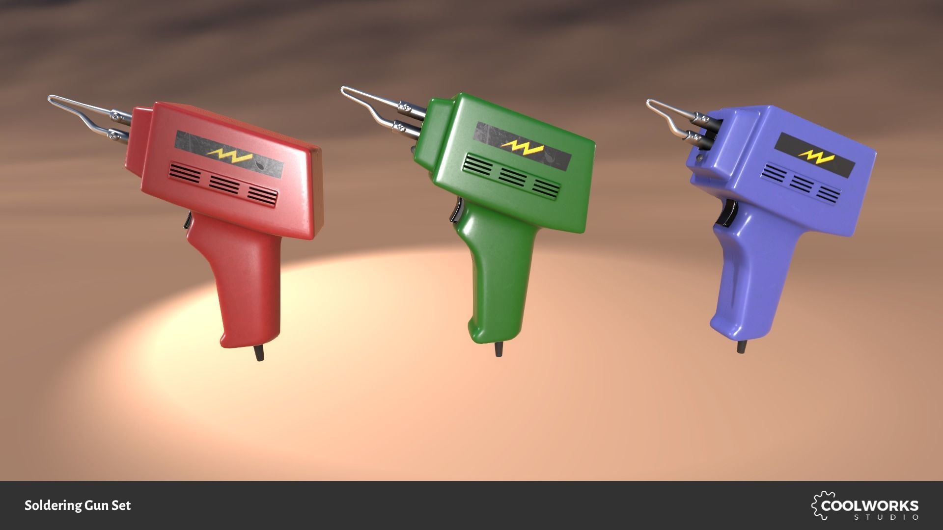 3D model Soldering Gun Set VR / AR / low-poly | CGTrader
