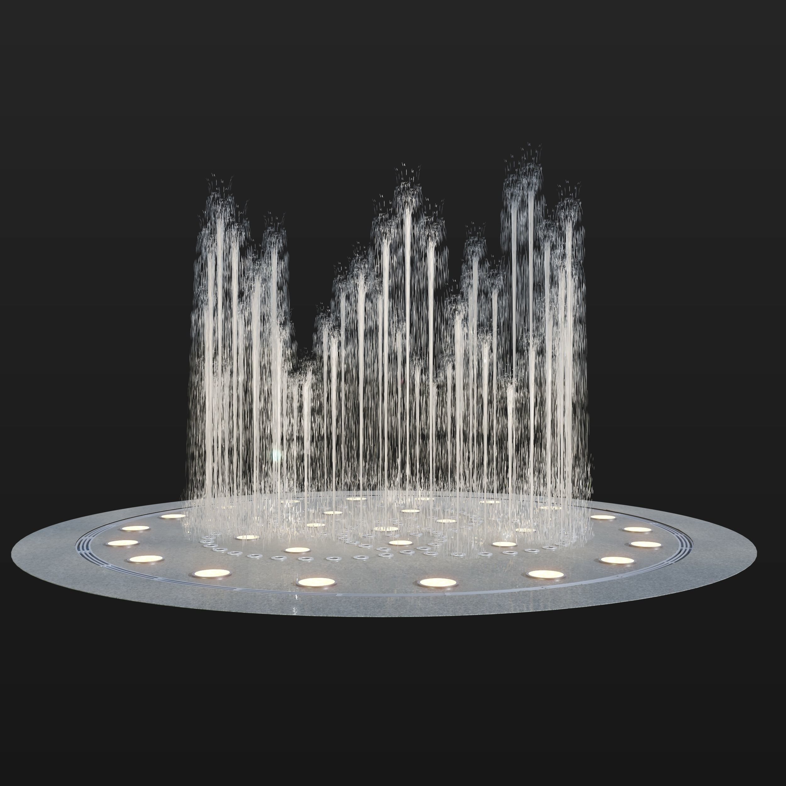Water fountain Water stream splashing on ground 3D model | CGTrader