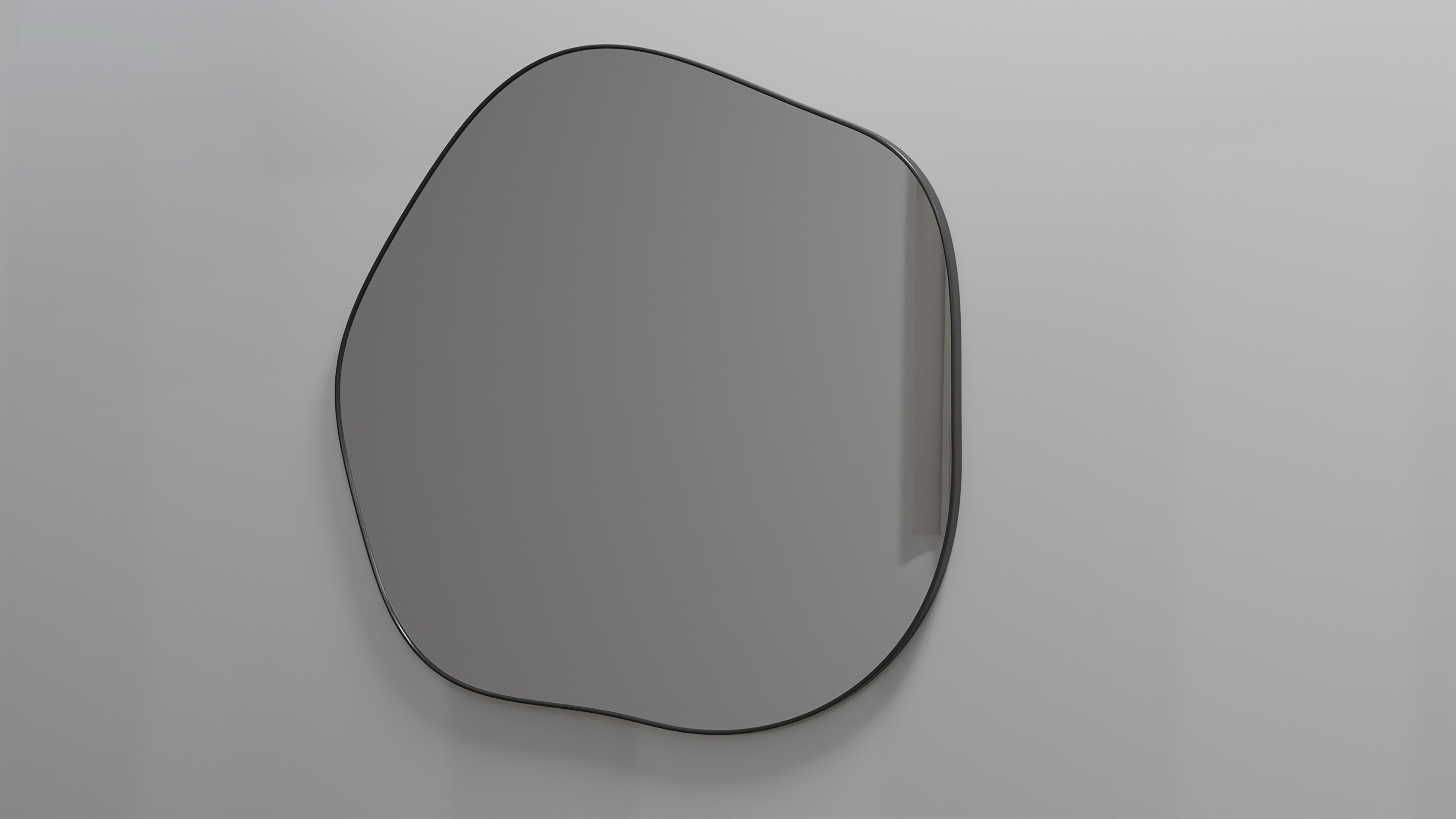 A modern metallic Mirror in irregular shape free 3D model 3D printable ...