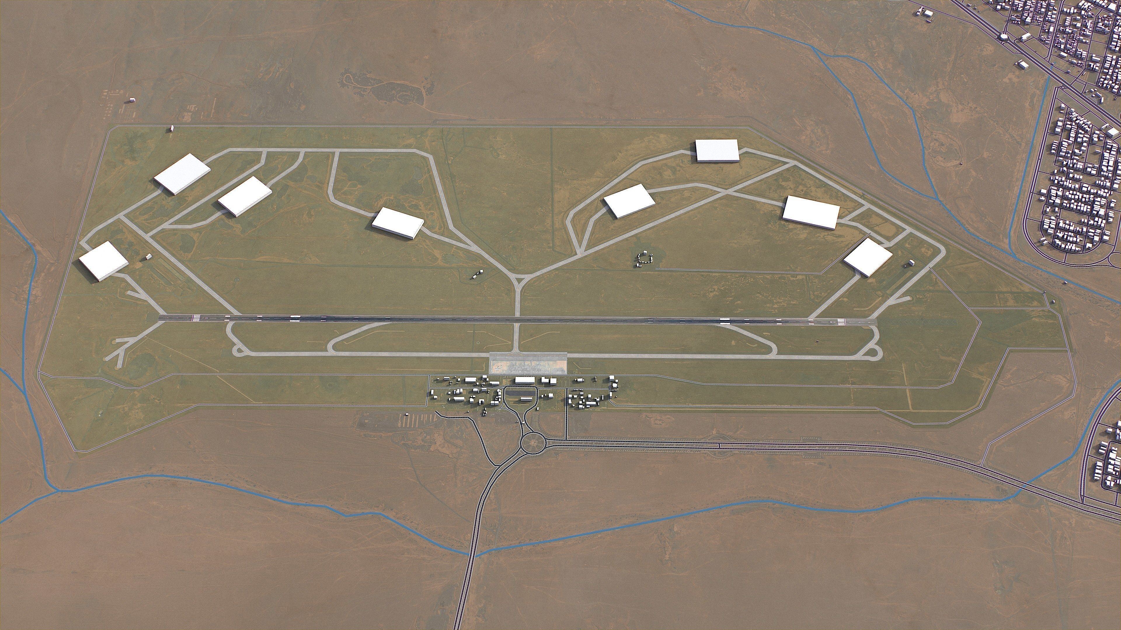 3D model Hail Airport VR / AR / low-poly | CGTrader