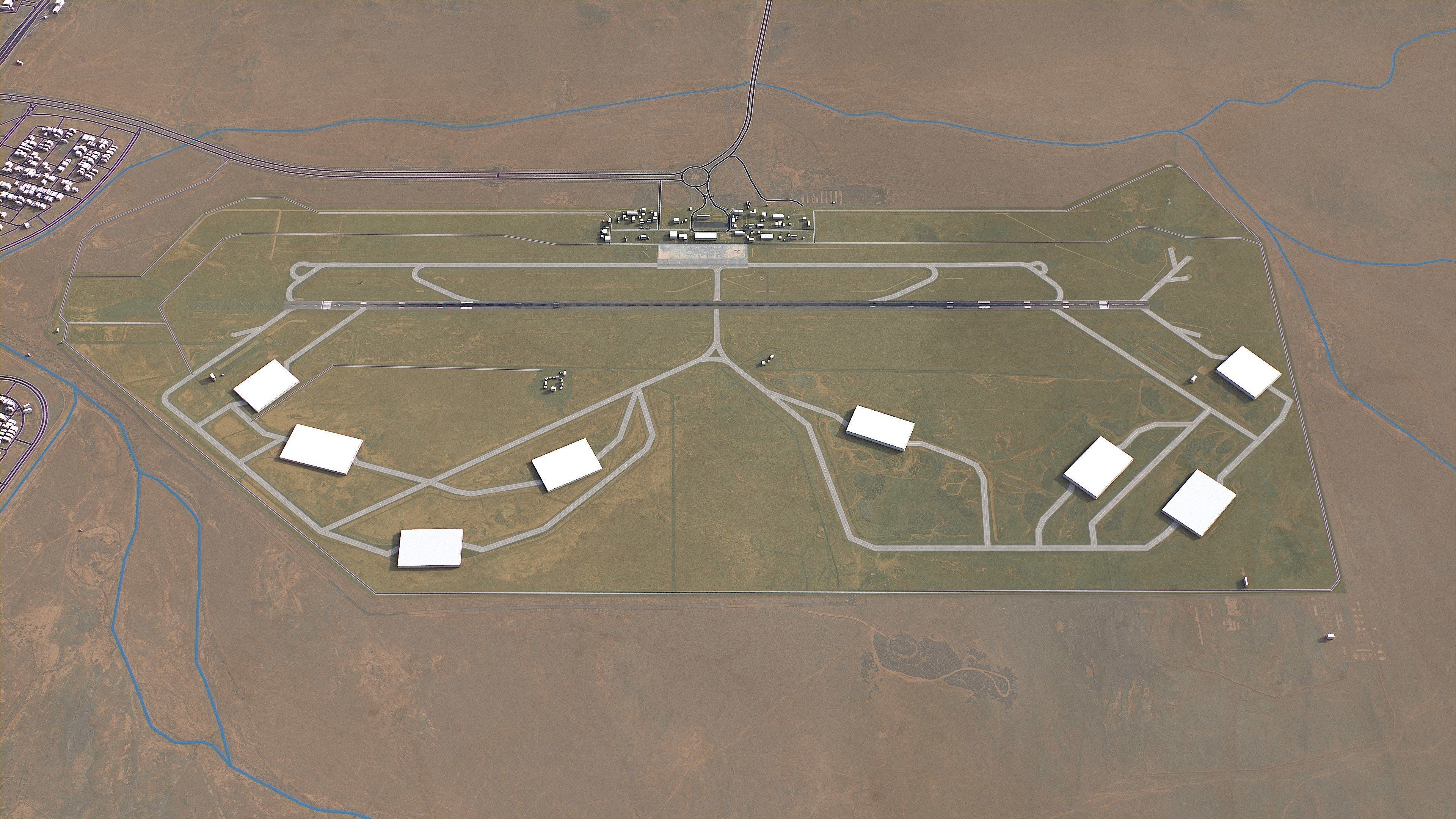 3D model Hail Airport VR / AR / low-poly | CGTrader