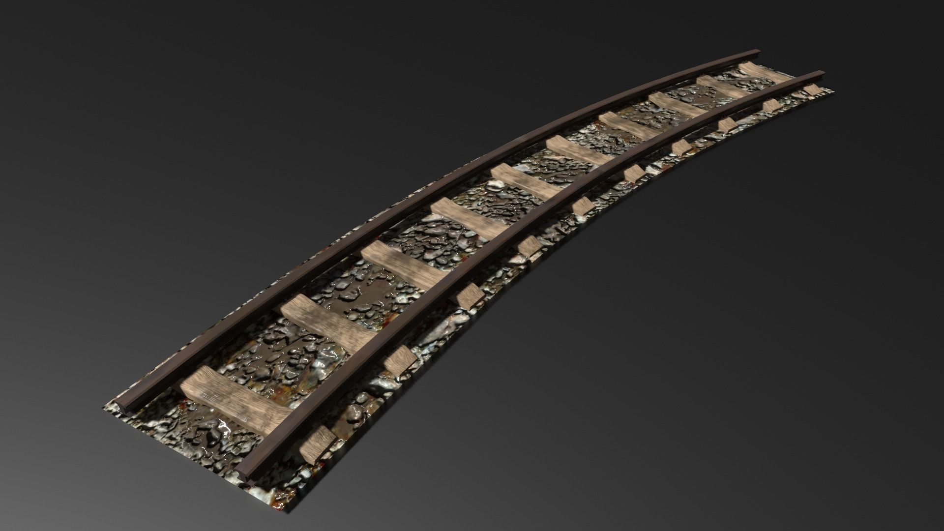 3D model Tileable Railway Tracks and Props Pack VR / AR / low-poly ...
