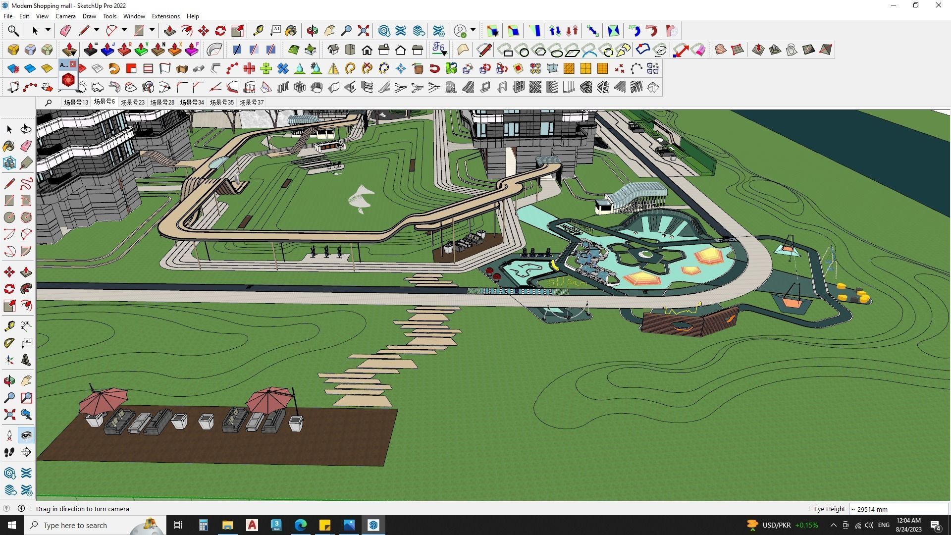 Interactive spaces in Apartments SketchUp model Master plan 3D model ...