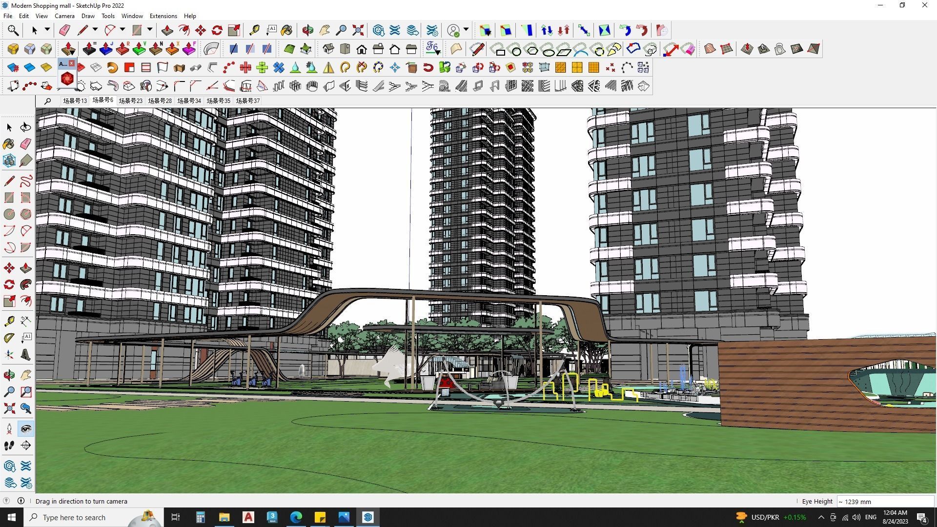 Interactive spaces in Apartments SketchUp model Master plan 3D model ...