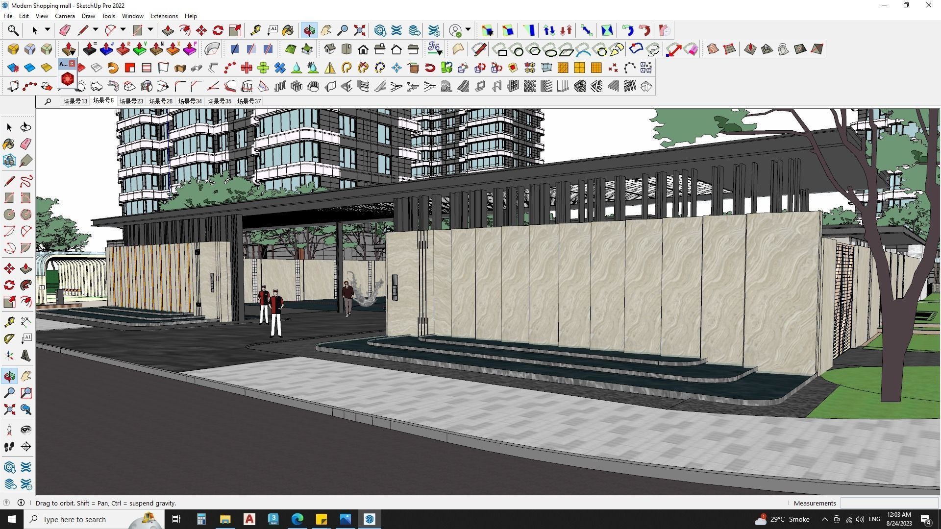 Interactive spaces in Apartments SketchUp model Master plan 3D model ...