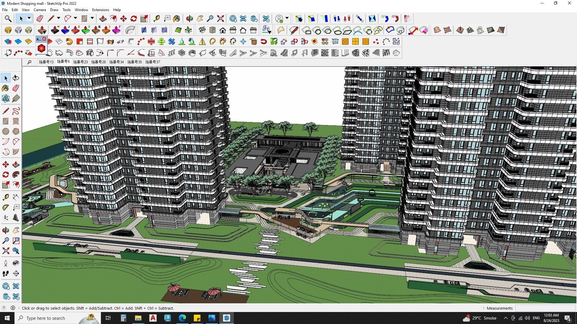Interactive Spaces In Apartments Sketchup Model Master Plan 3d Model Cgtrader