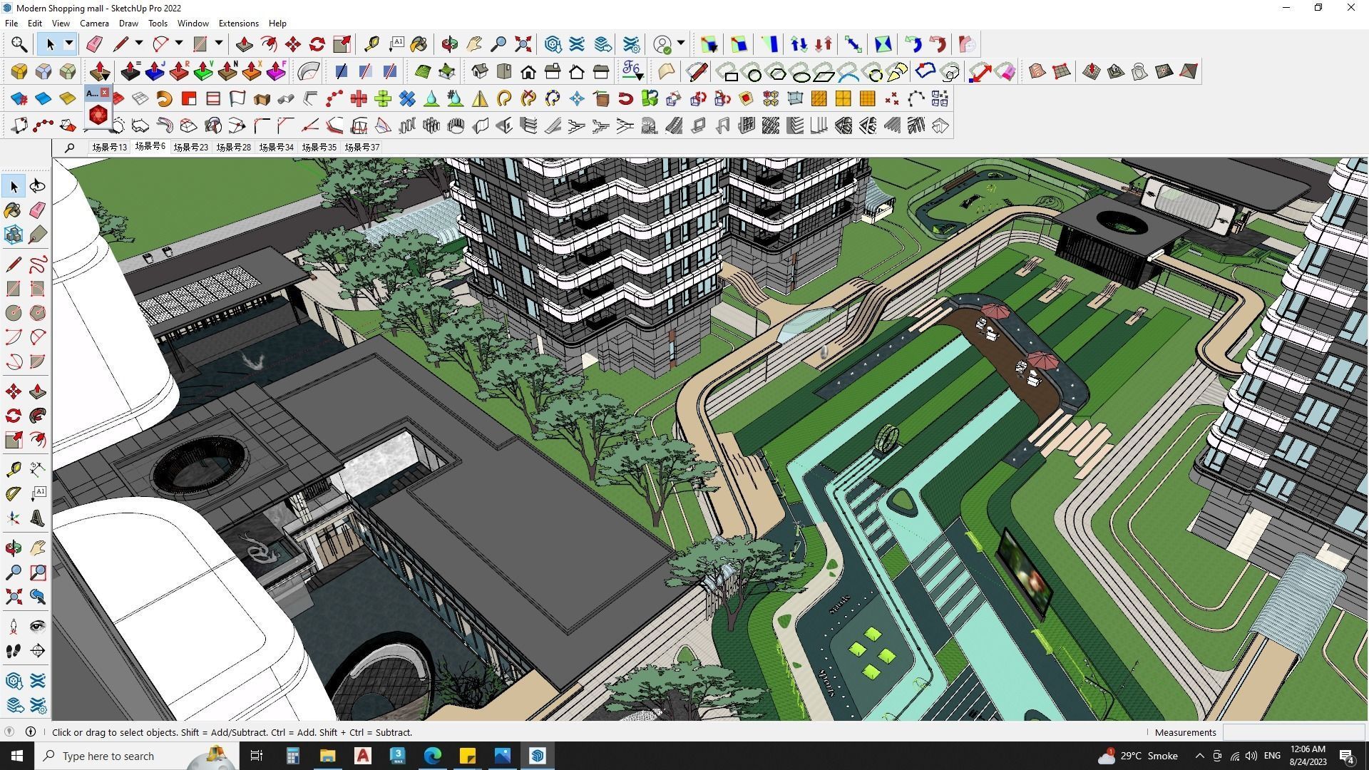Interactive spaces in Apartments SketchUp model Master plan 3D model ...