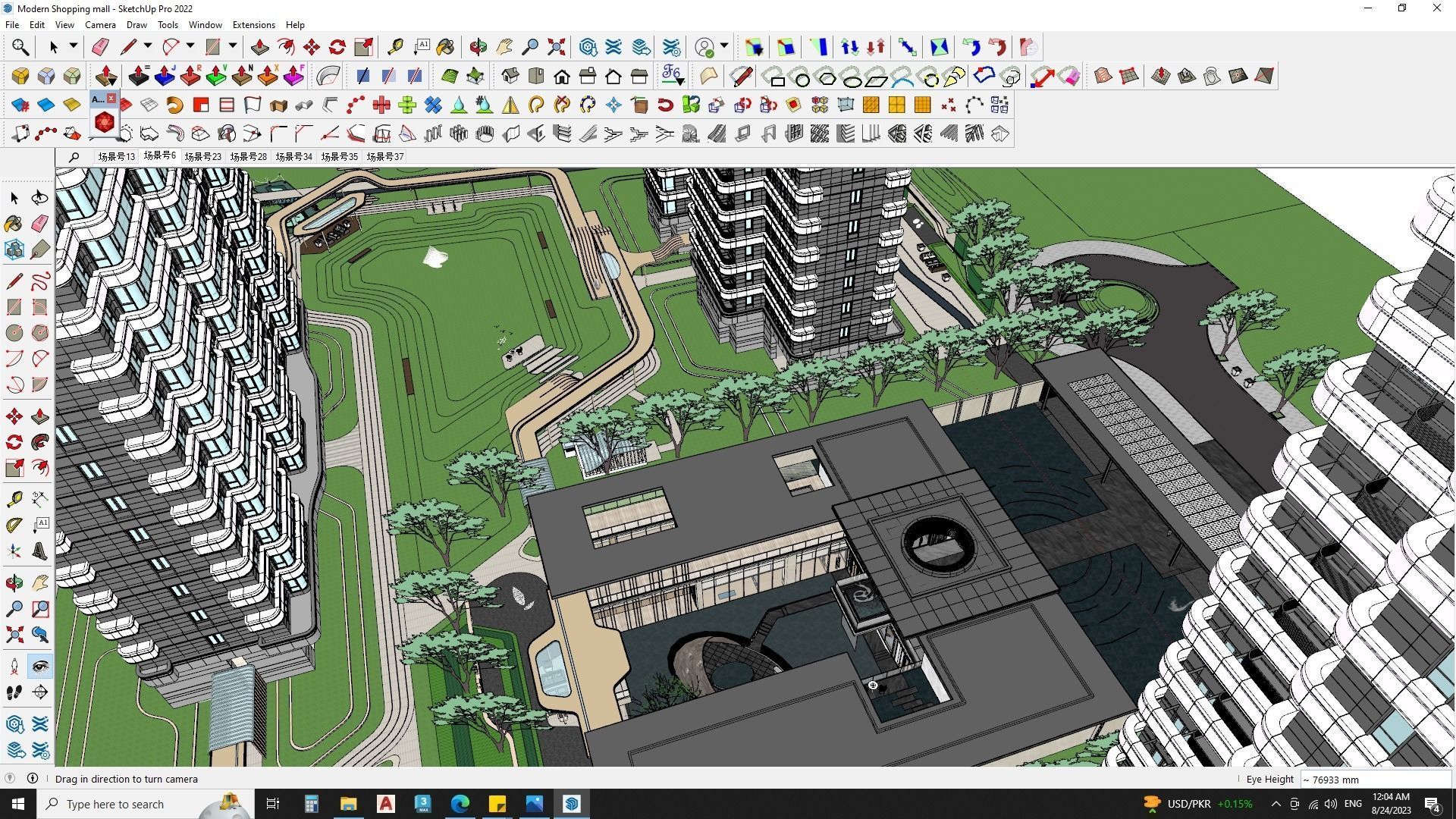 Interactive spaces in Apartments SketchUp model Master plan 3D model ...