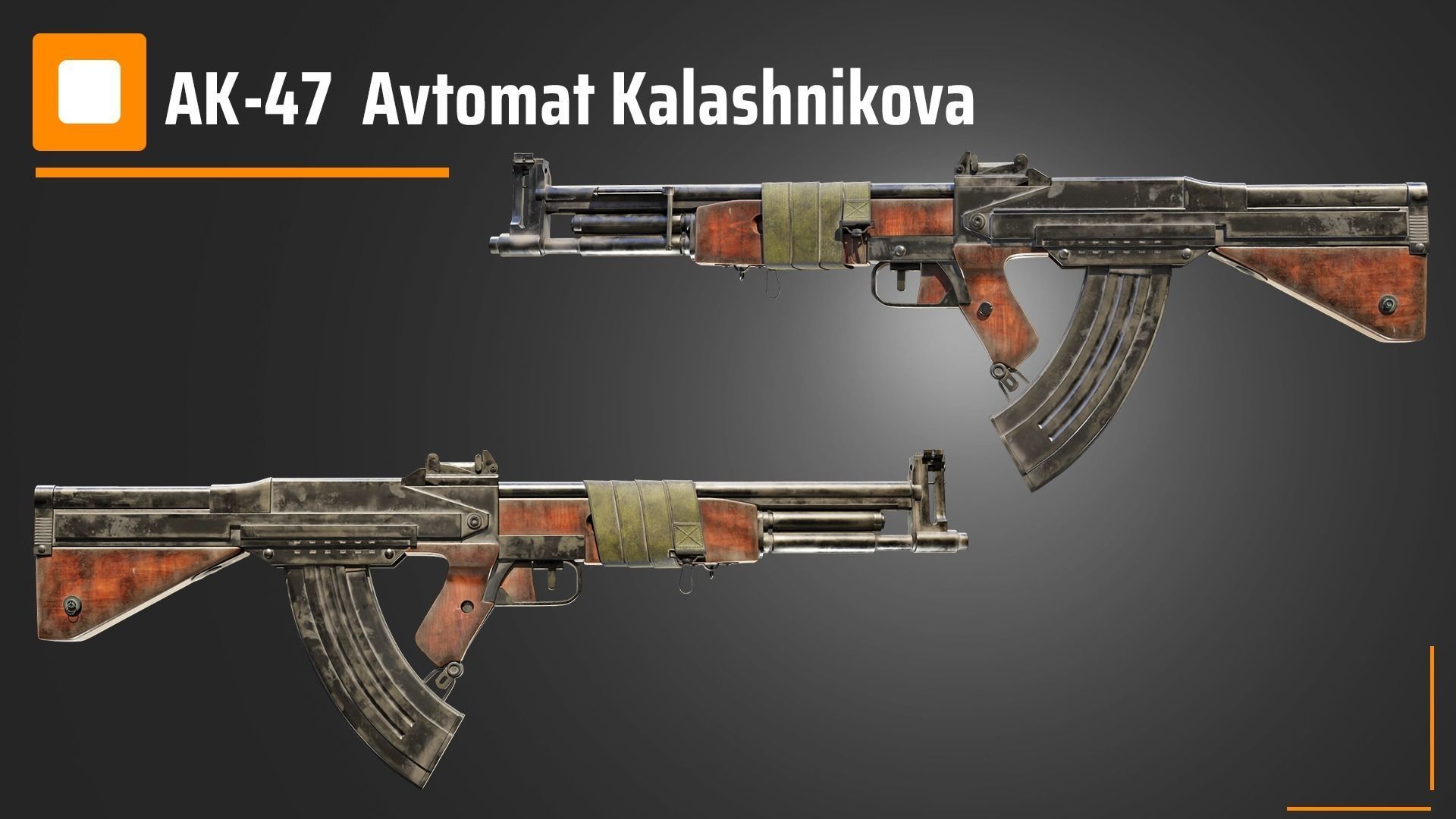 AK-47 Avtomat Kalashnikova 3D model | CGTrader