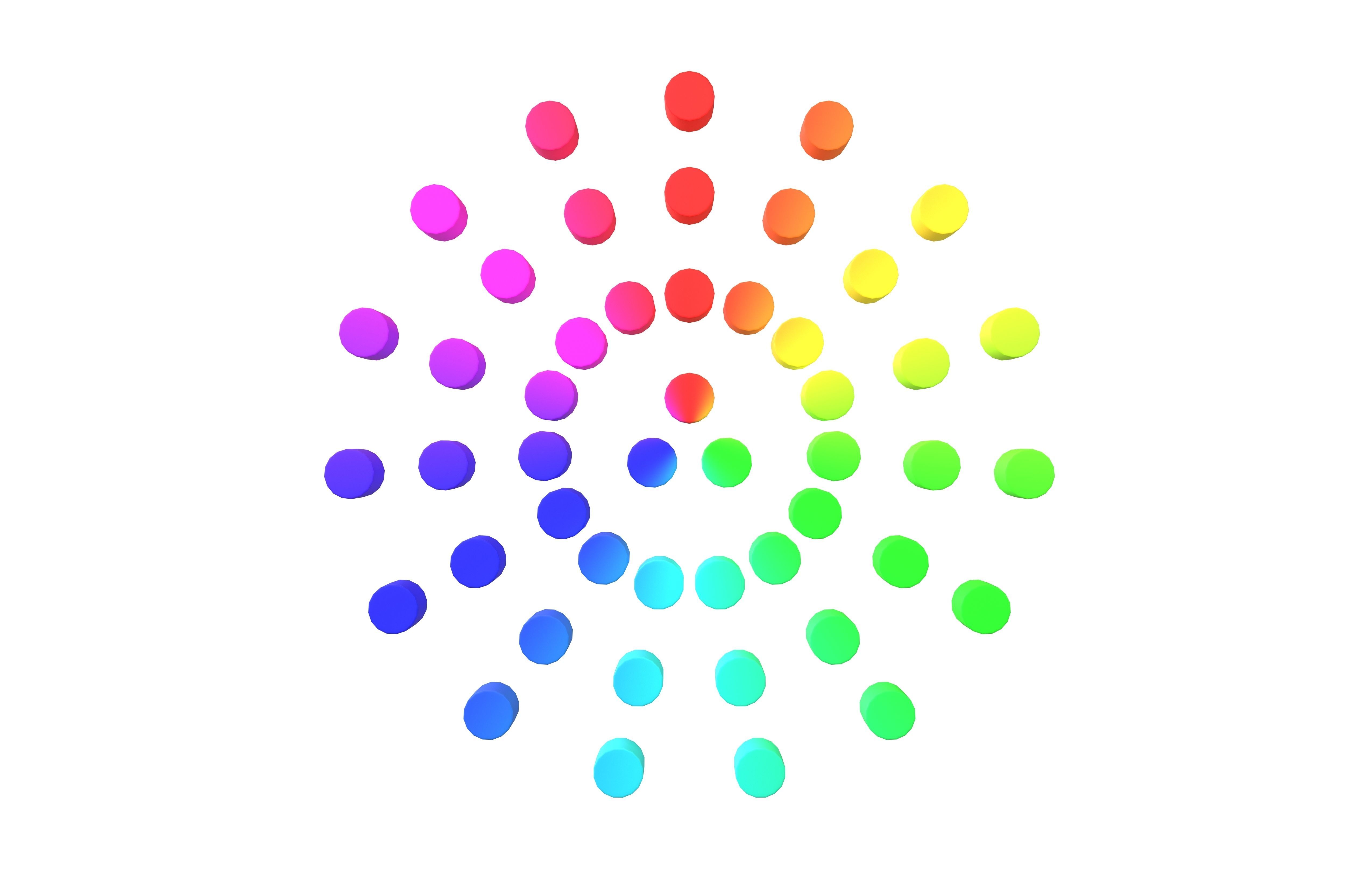 3D model Color Wheel Circle Style v1 001 VR / AR / low-poly | CGTrader