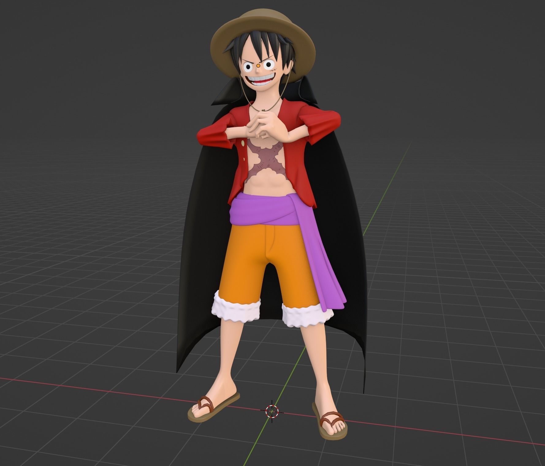 3D model Monkey D Luffy - One Piece VR / AR / low-poly | CGTrader