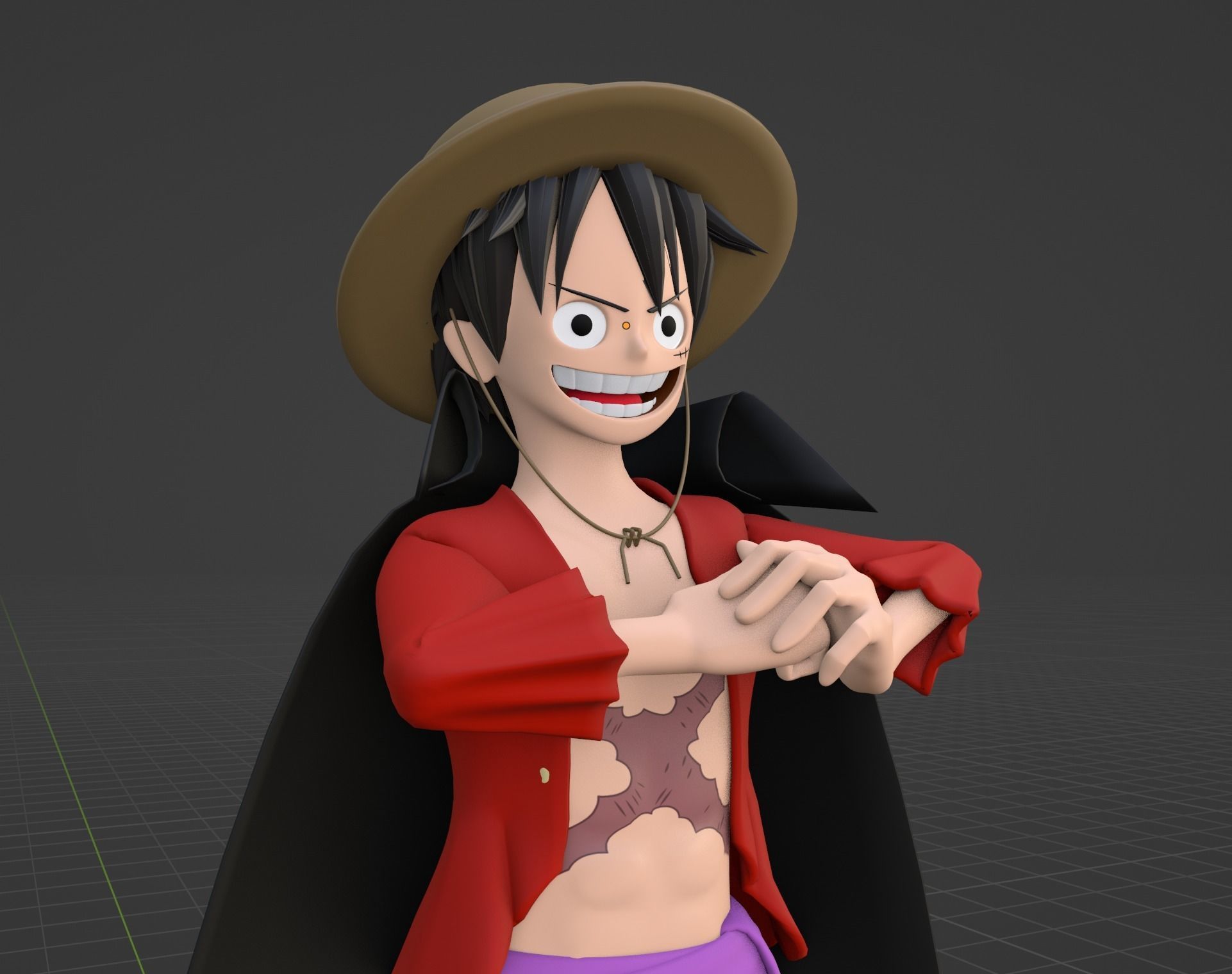 3D model Monkey D Luffy - One Piece VR / AR / low-poly | CGTrader