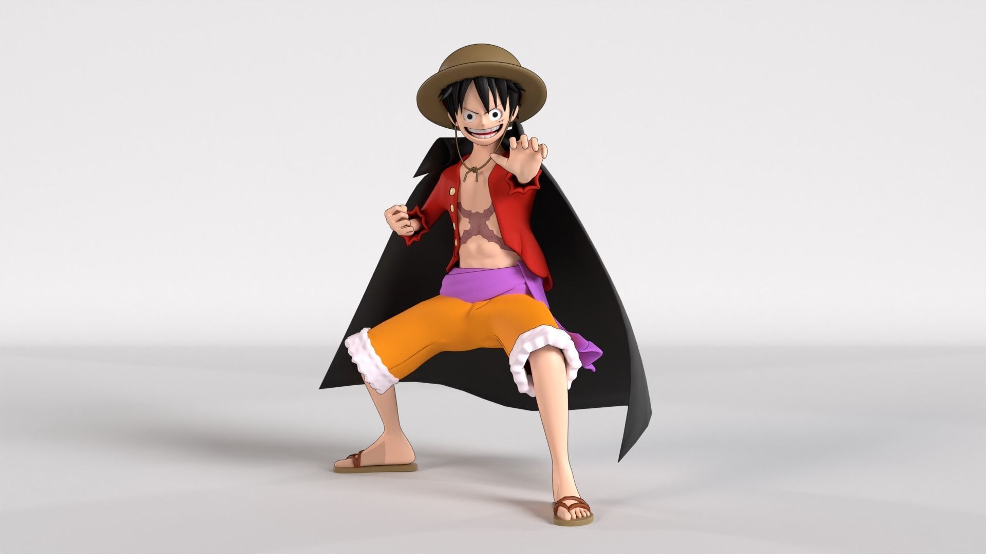 3D model Monkey D Luffy - One Piece VR / AR / low-poly | CGTrader
