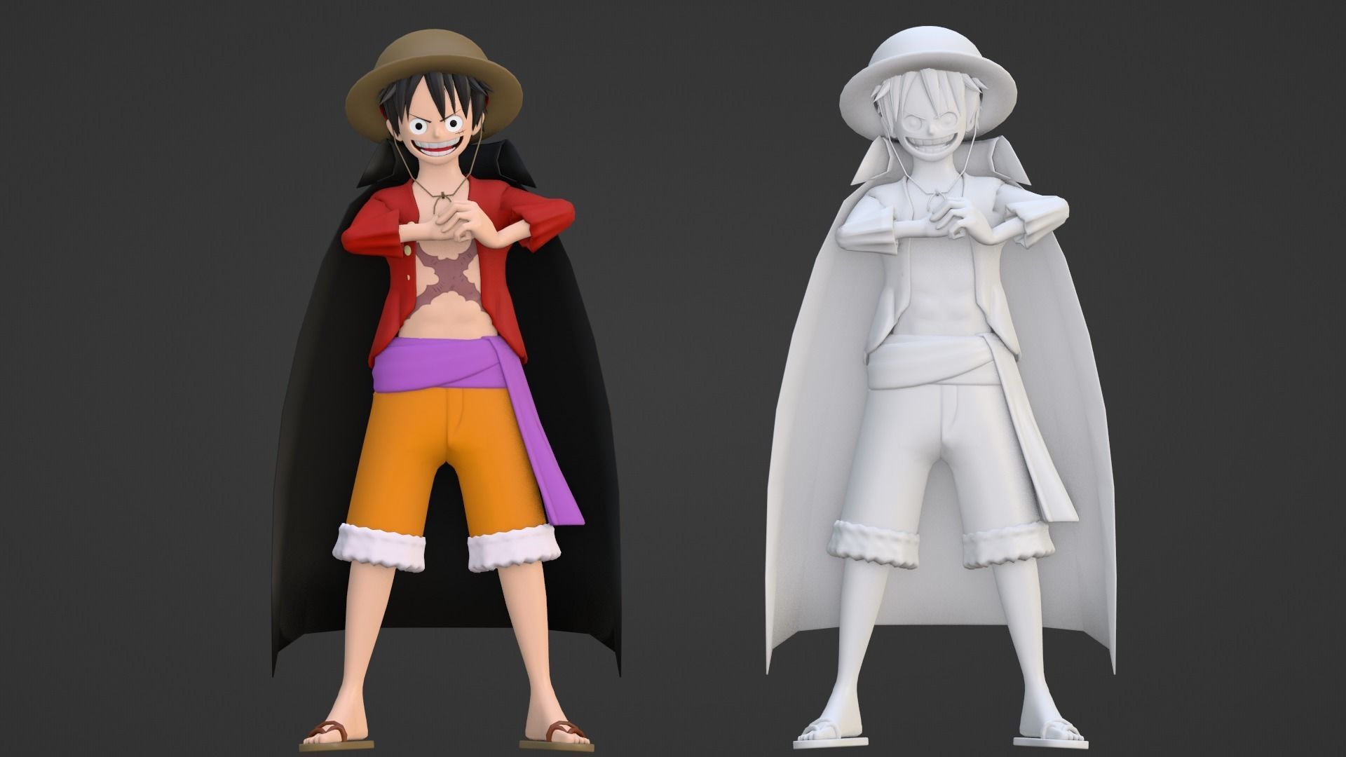 3D model Monkey D Luffy - One Piece VR / AR / low-poly | CGTrader