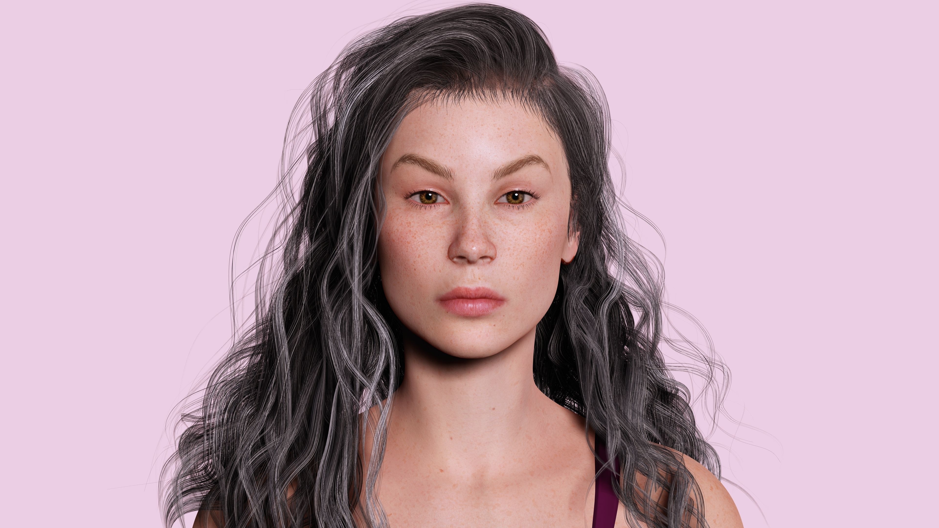 3D model Camilia Realistic Women free Base mesh VR / AR / low-poly ...