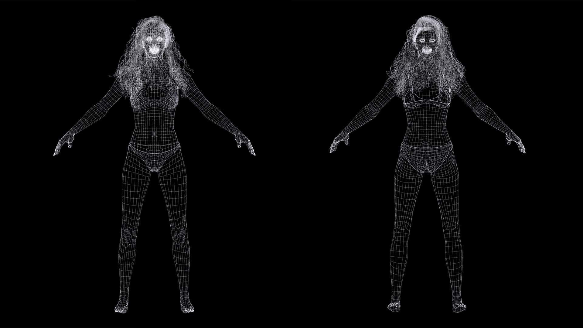 3D model Camilia Realistic Women free Base mesh VR / AR / low-poly ...