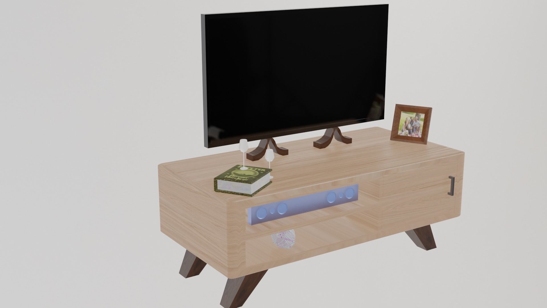 TV unit free 3D model | CGTrader