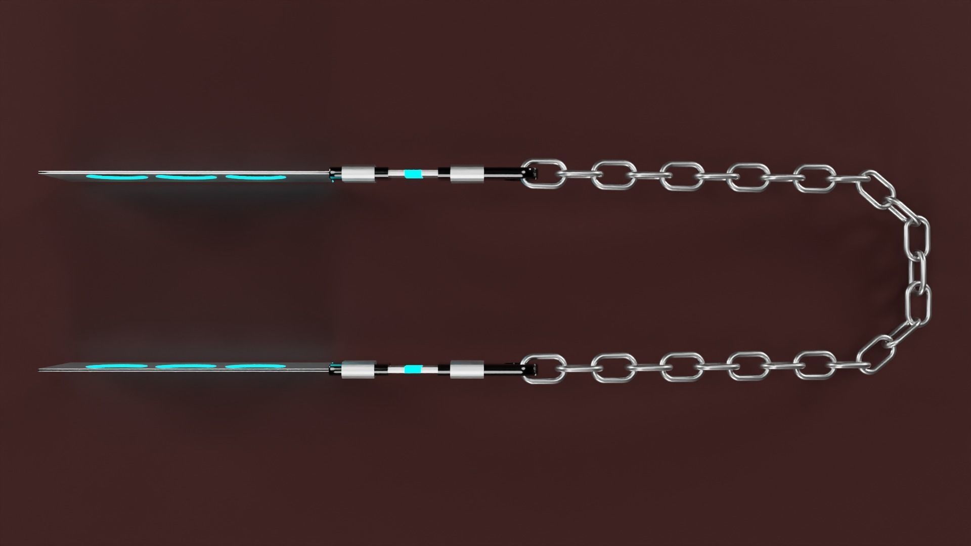 Cyberpunk cleavers on a chain 3D model 3D model | CGTrader