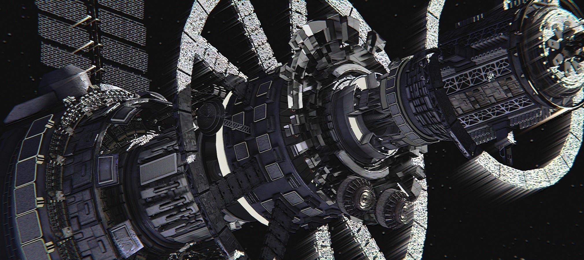 Massive Detailed Separated Spaceship 3D model | CGTrader