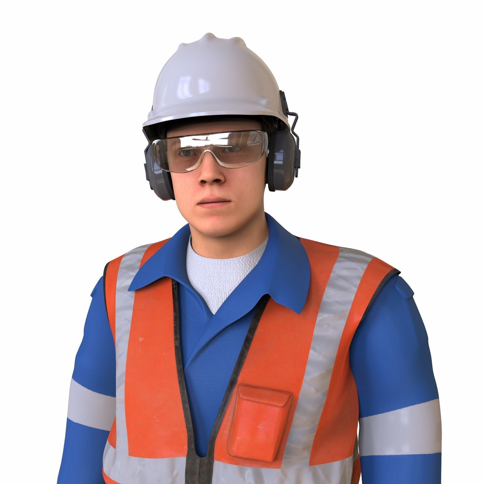 3D model Worker Character Rigged Animated VR / AR / low-poly | CGTrader