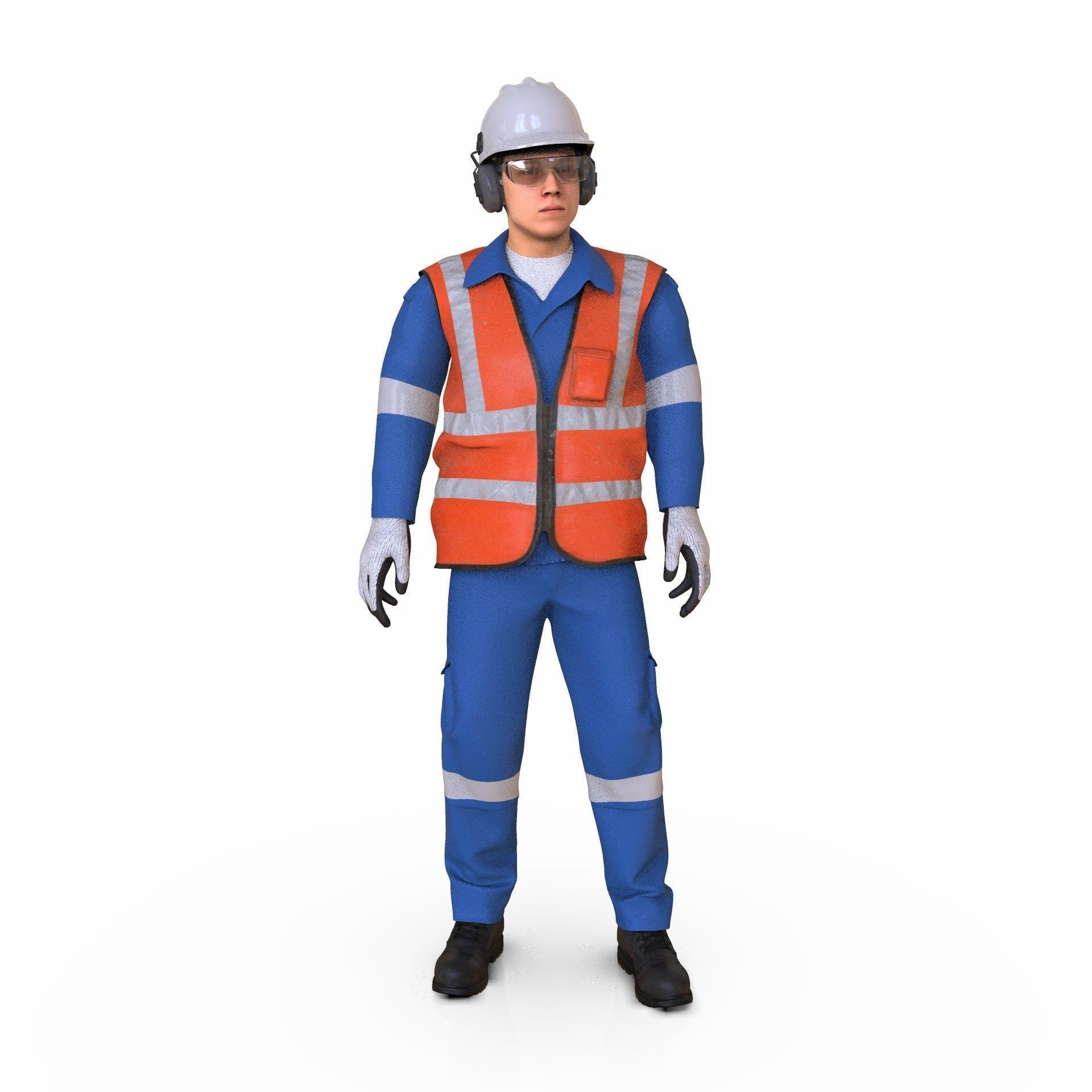 3D model Worker Character Rigged Animated VR / AR / low-poly | CGTrader