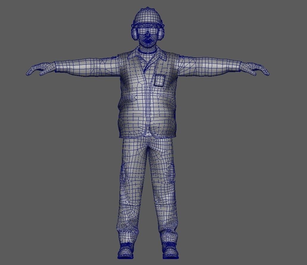 3D model Worker Character Rigged Animated VR / AR / low-poly | CGTrader