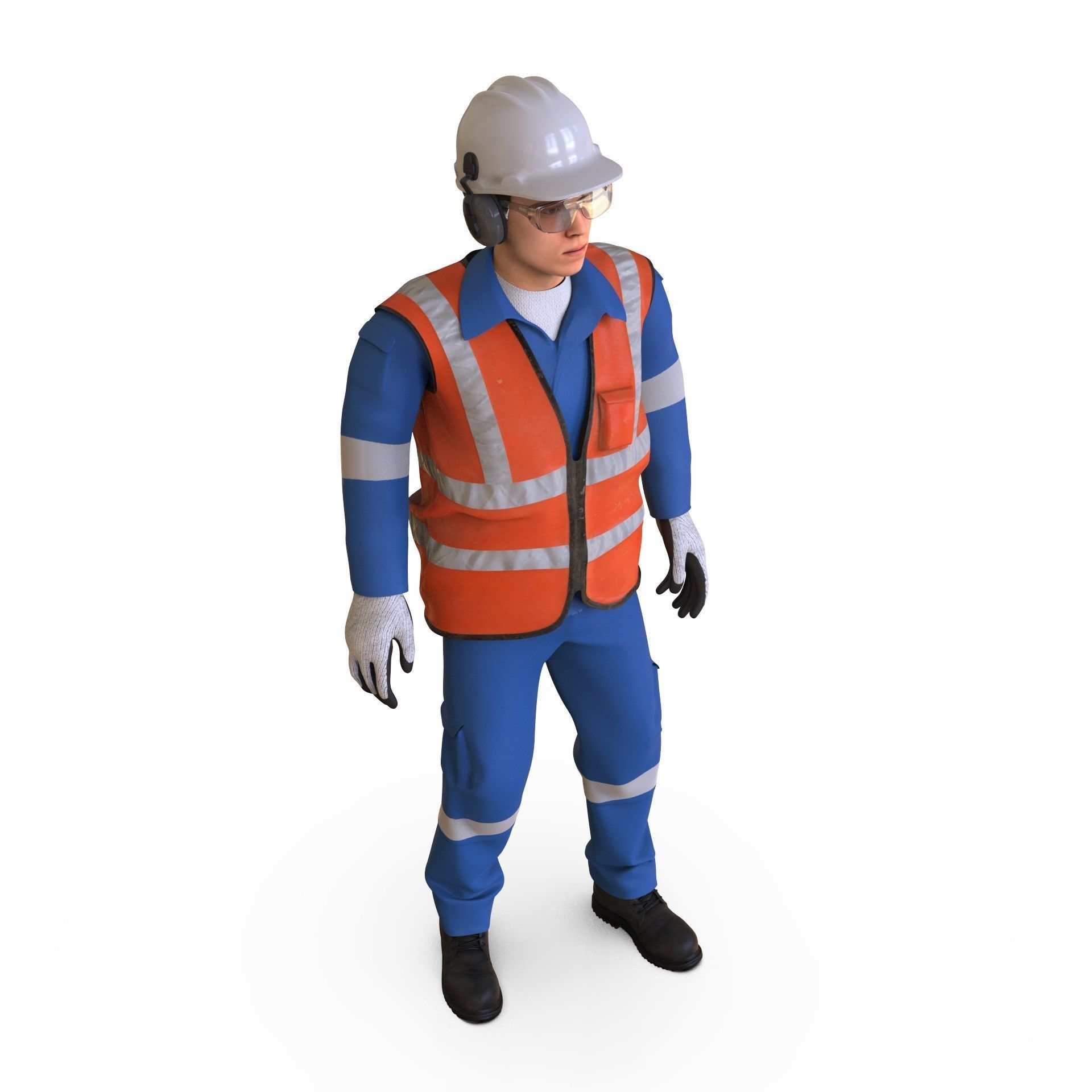 3D model Worker Character Rigged Animated VR / AR / low-poly | CGTrader
