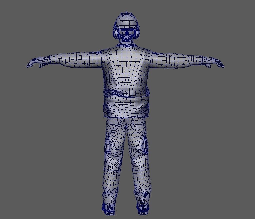 3D model Worker Character Rigged Animated VR / AR / low-poly | CGTrader