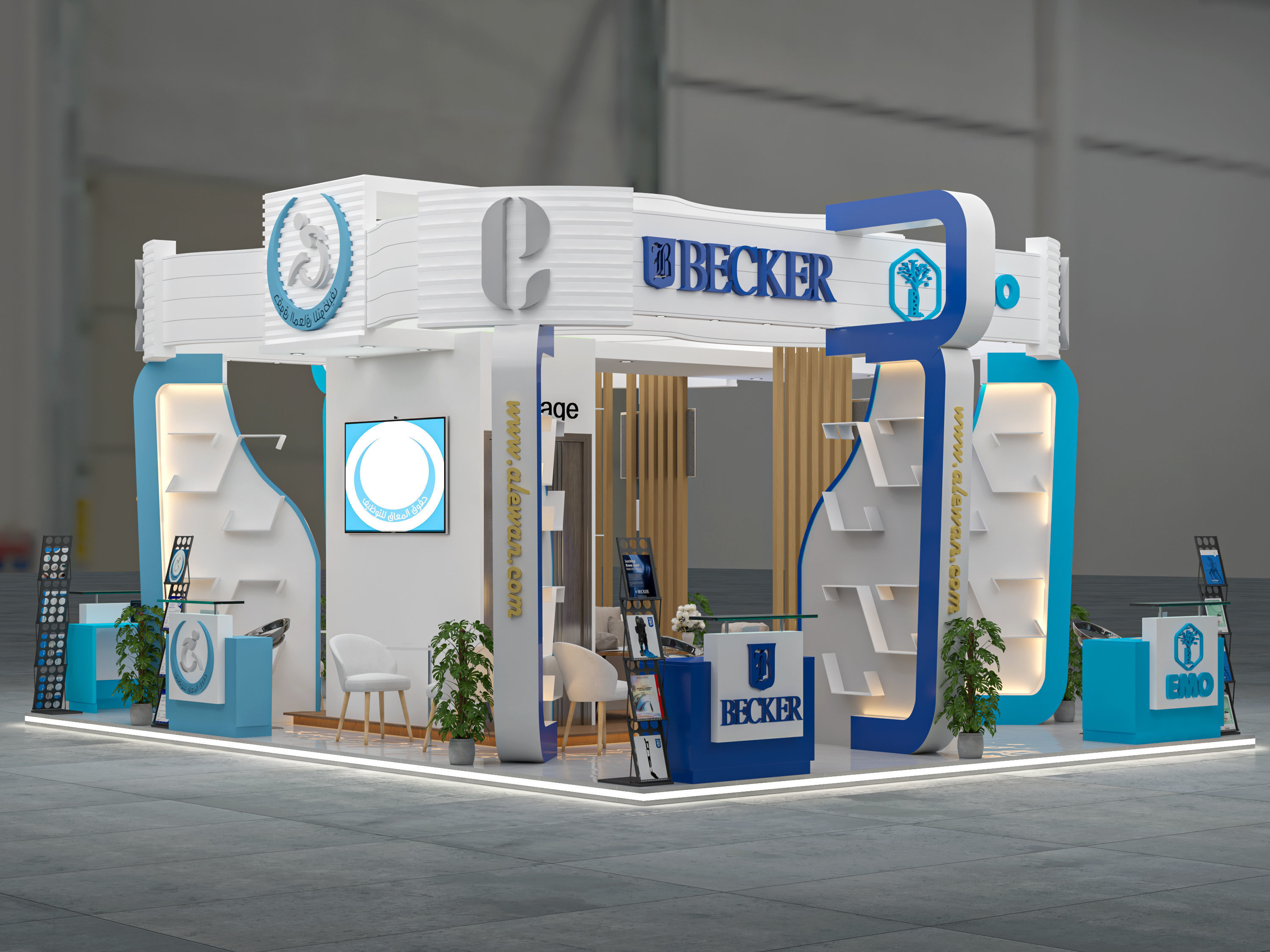booth 8x6 open space 3D model | CGTrader