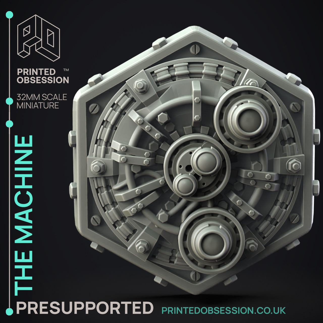 Mechanical Device - 3D Printable TTRPG - PRESUPPORTED - 32mm 3D model ...