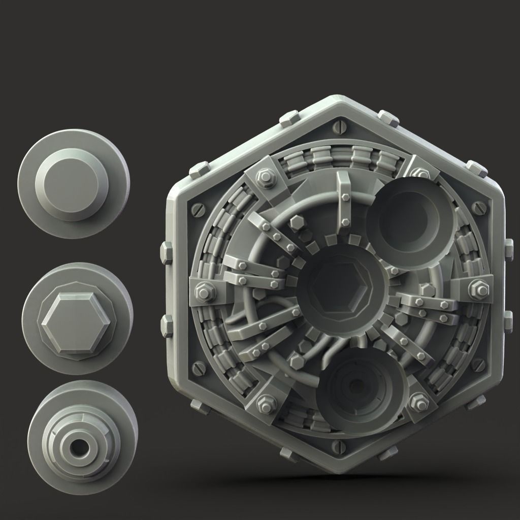 Mechanical Device - 3D Printable TTRPG - PRESUPPORTED - 32mm 3D model ...