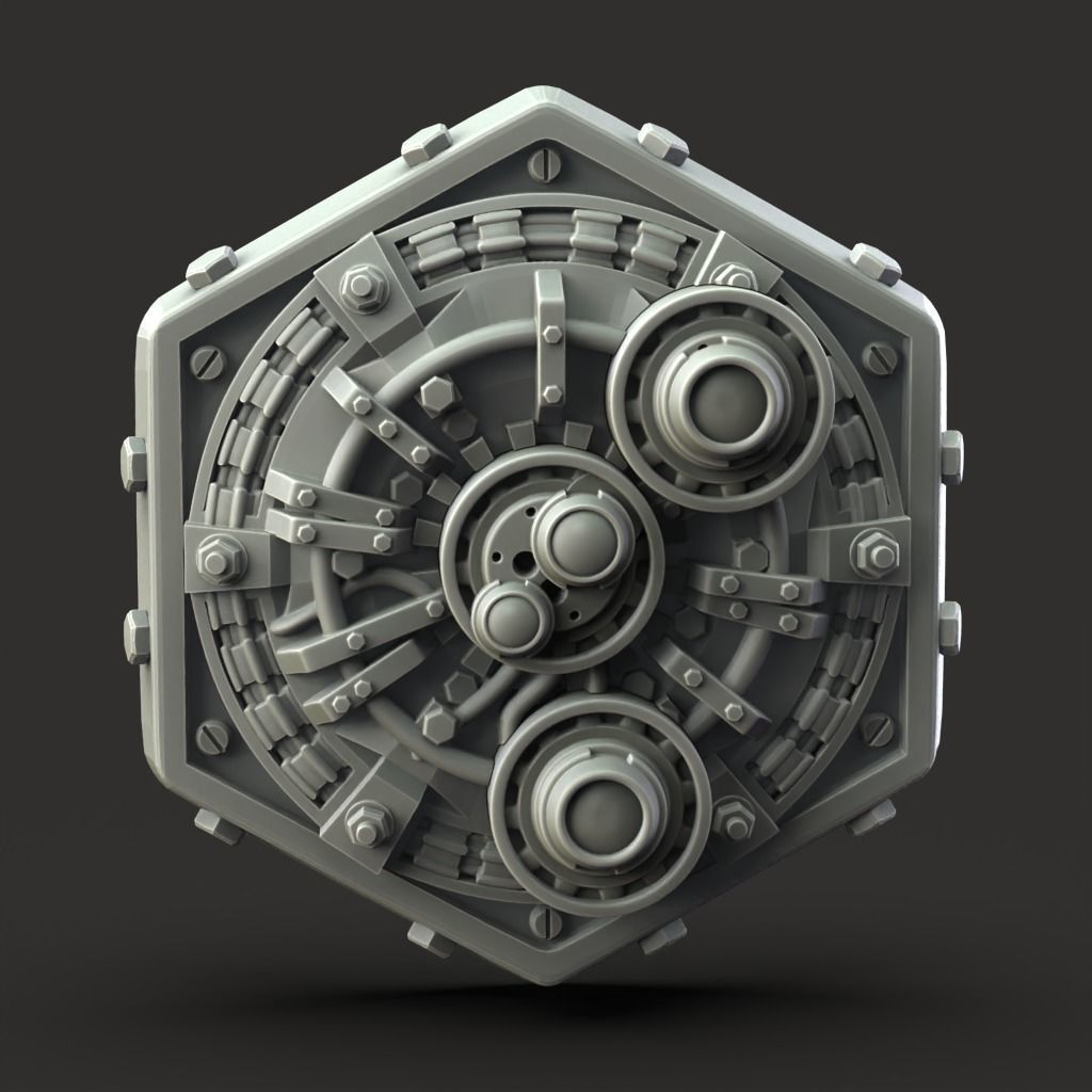 Mechanical Device - 3D Printable TTRPG - PRESUPPORTED - 32mm 3D model ...
