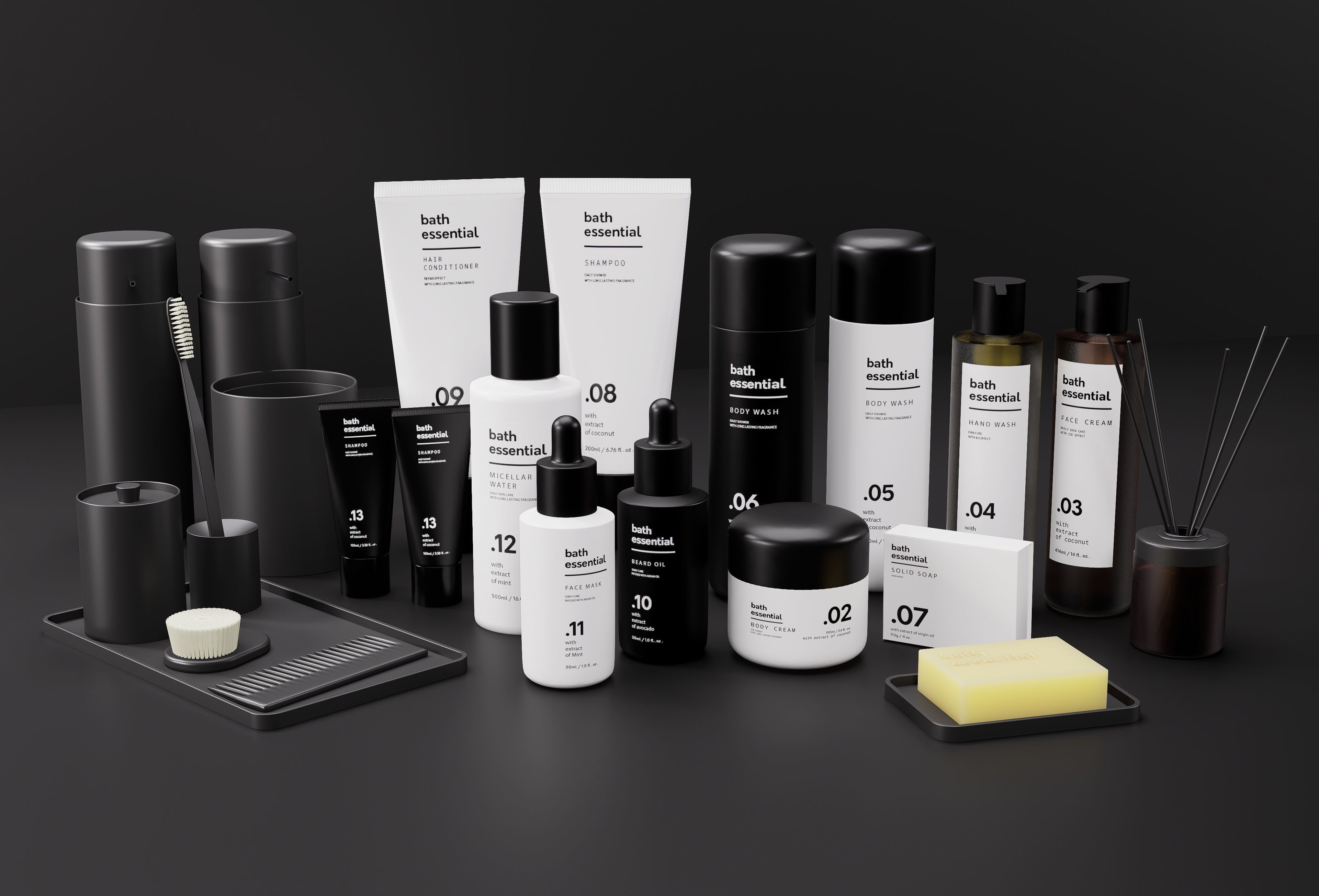 Bath Essentials Set D5Render 3D model | CGTrader