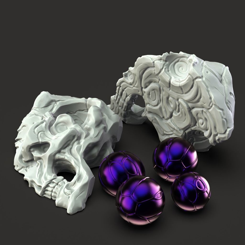 Strange Skull - 3D Printable TTRPG - PRESUPPORTED - 32mm Scale 3D model ...