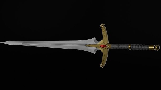 3D model Sword PBR low-poly model VR / AR / low-poly | CGTrader