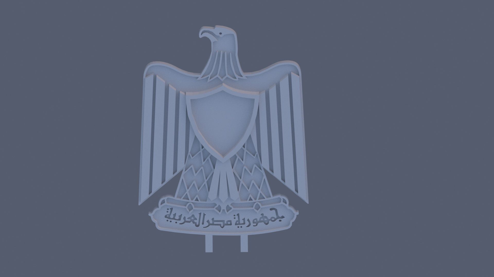 Egypt Flag eagle 3D model | CGTrader