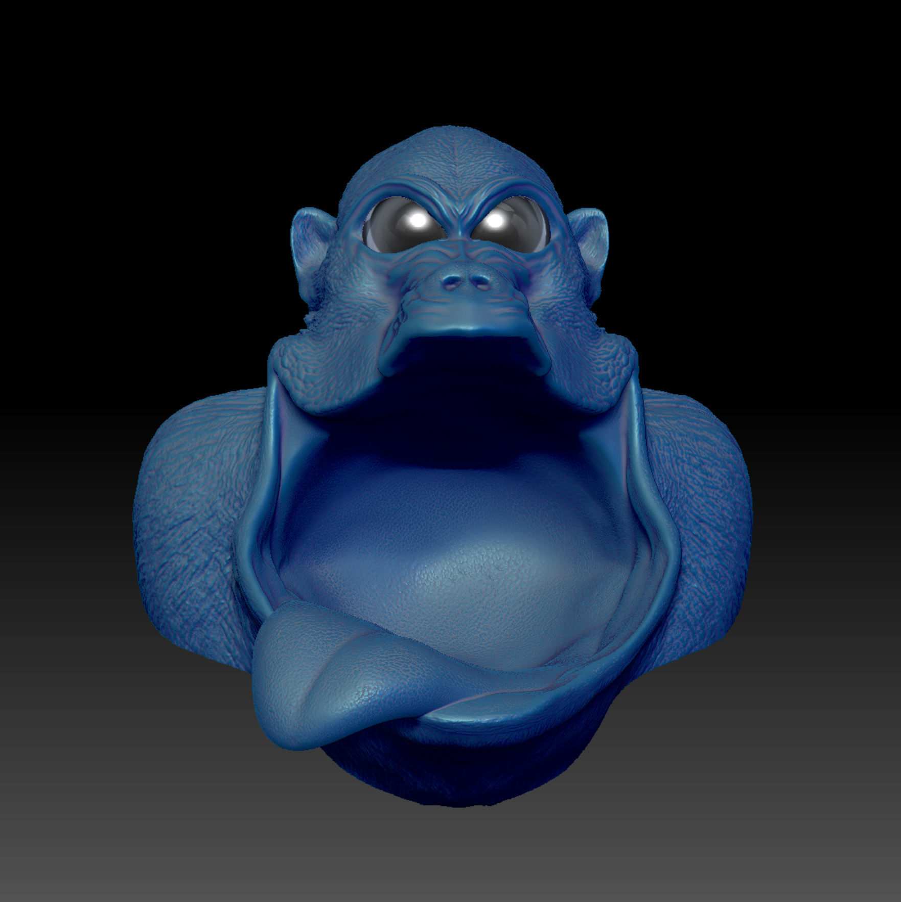 Monkey- Fantasy with Tongue - STL 3D Print Model Thread Eater 3D model ...