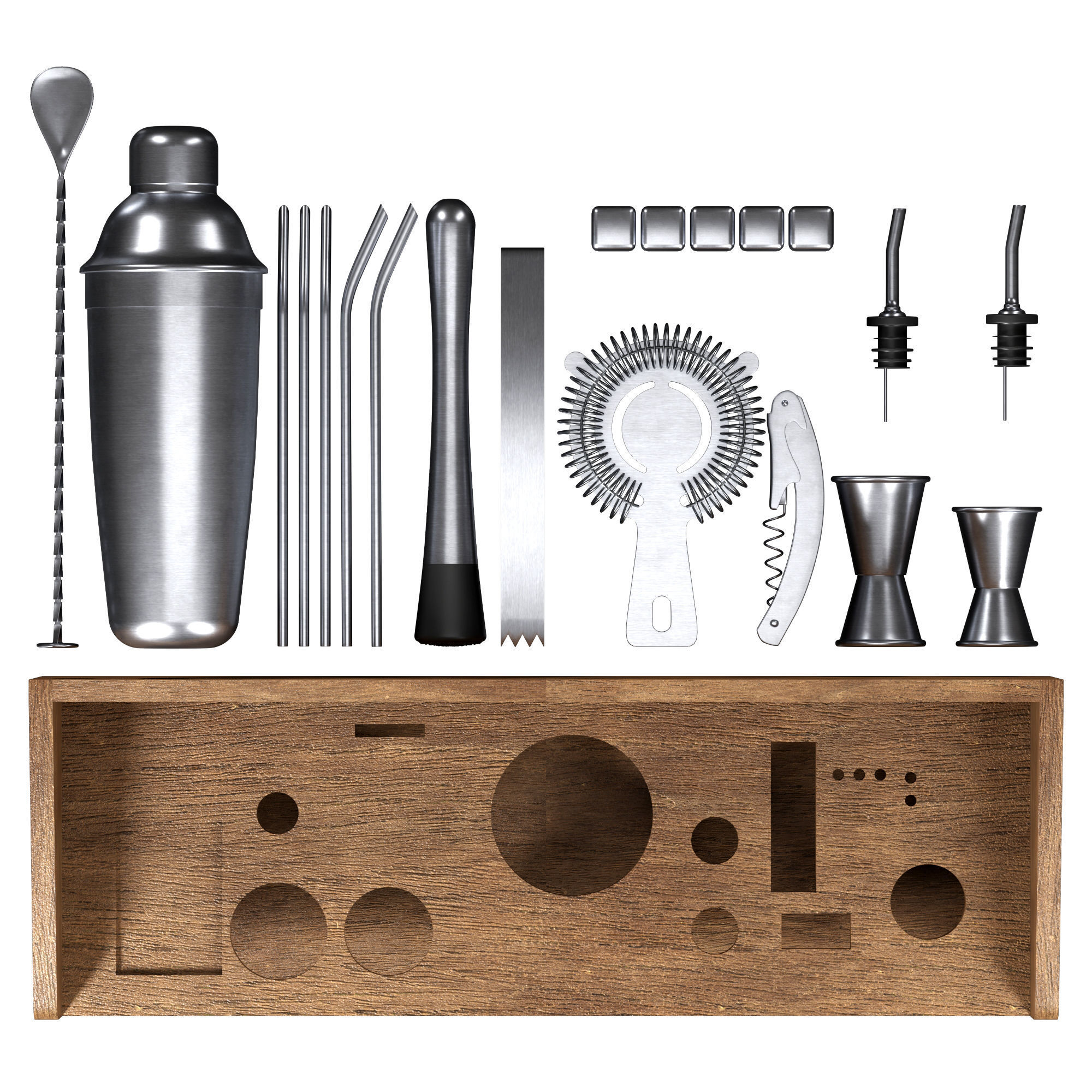 Bar tool set 3D model | CGTrader