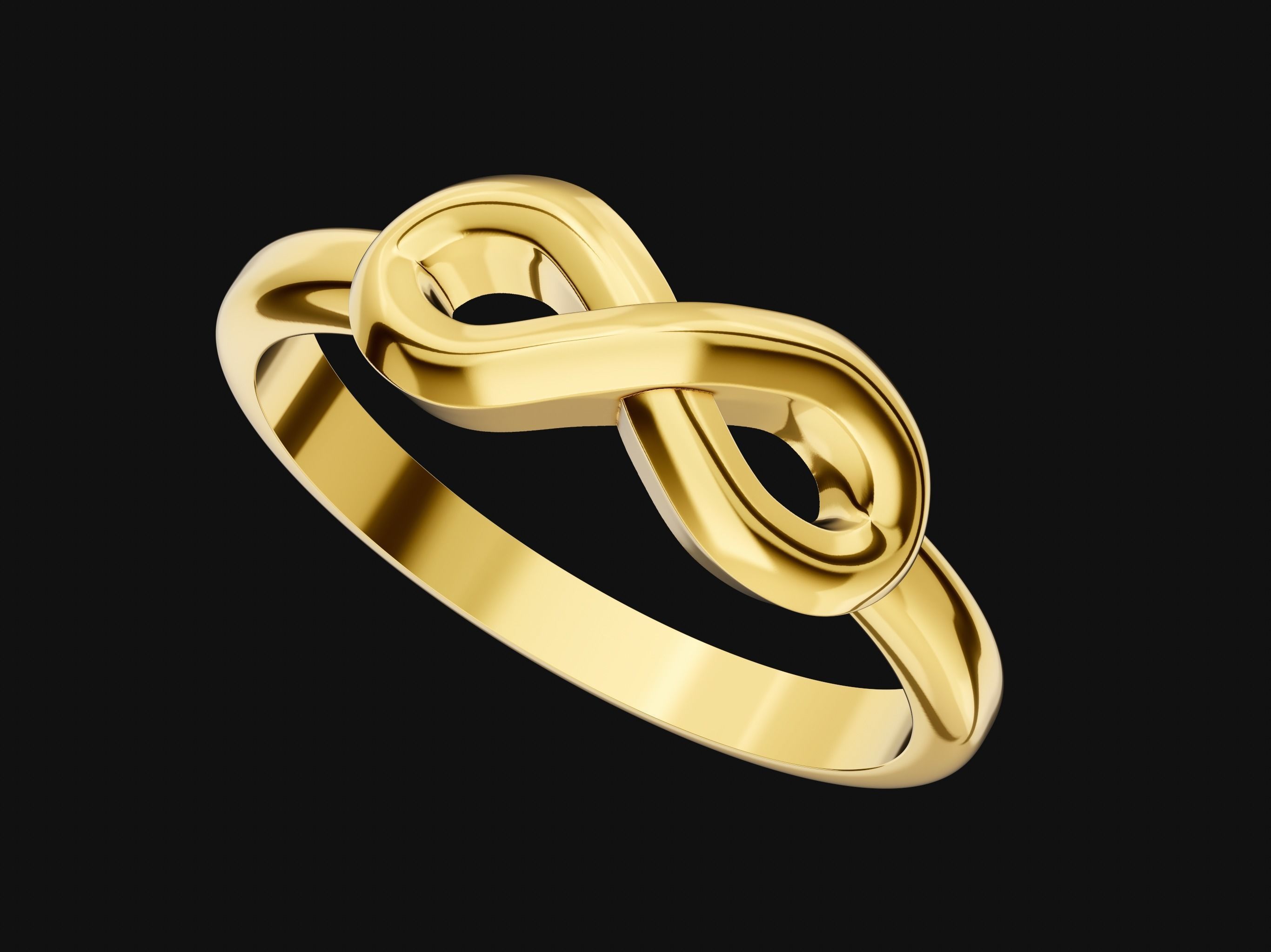 Simple infinity ring 3D model 3D printable | CGTrader
