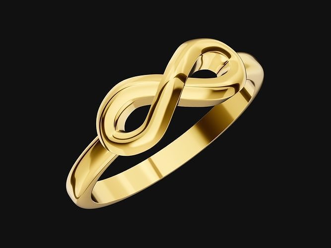 Simple infinity ring 3D model 3D printable | CGTrader