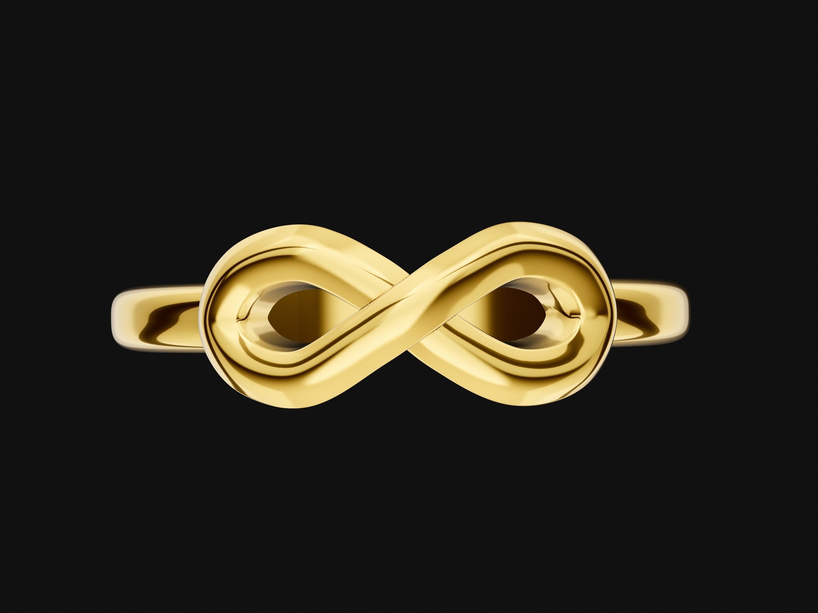 Simple infinity ring 3D model 3D printable | CGTrader