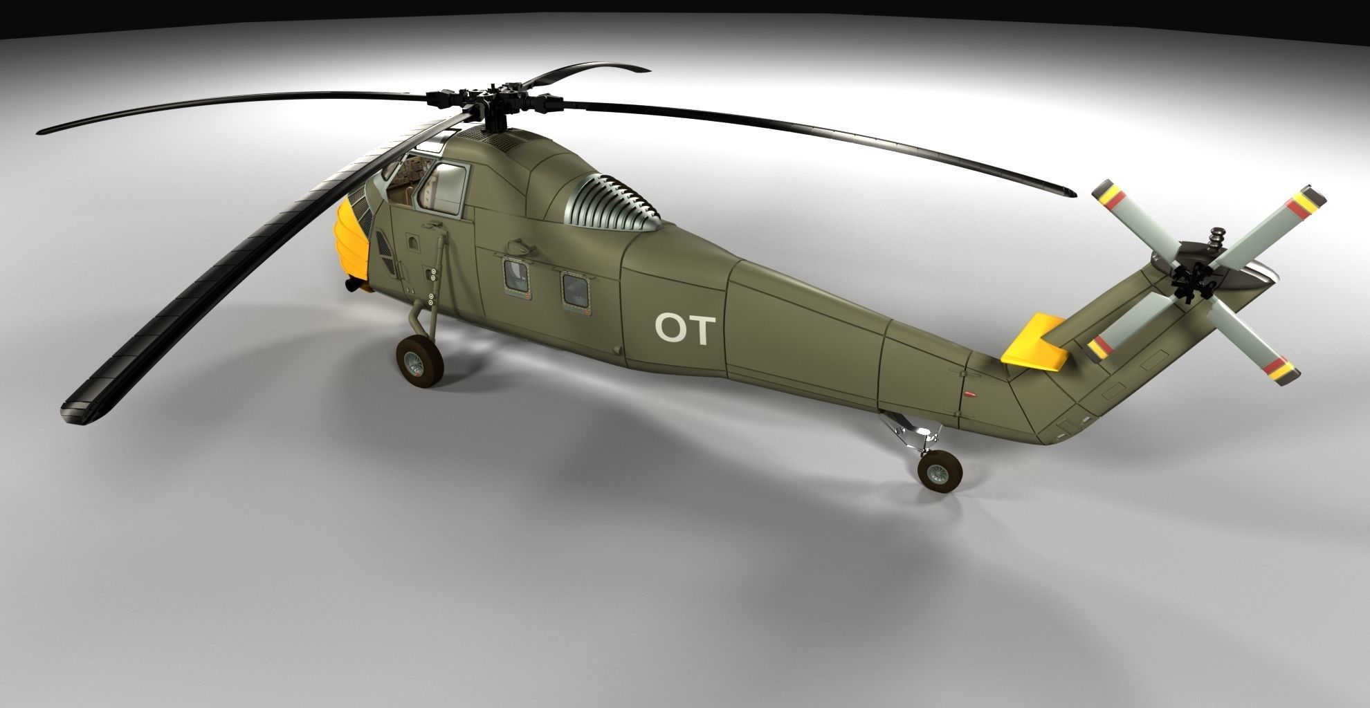 Sikorsky H-34 3D model | CGTrader