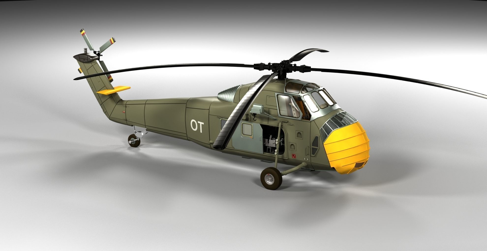 Sikorsky H-34 3D model | CGTrader