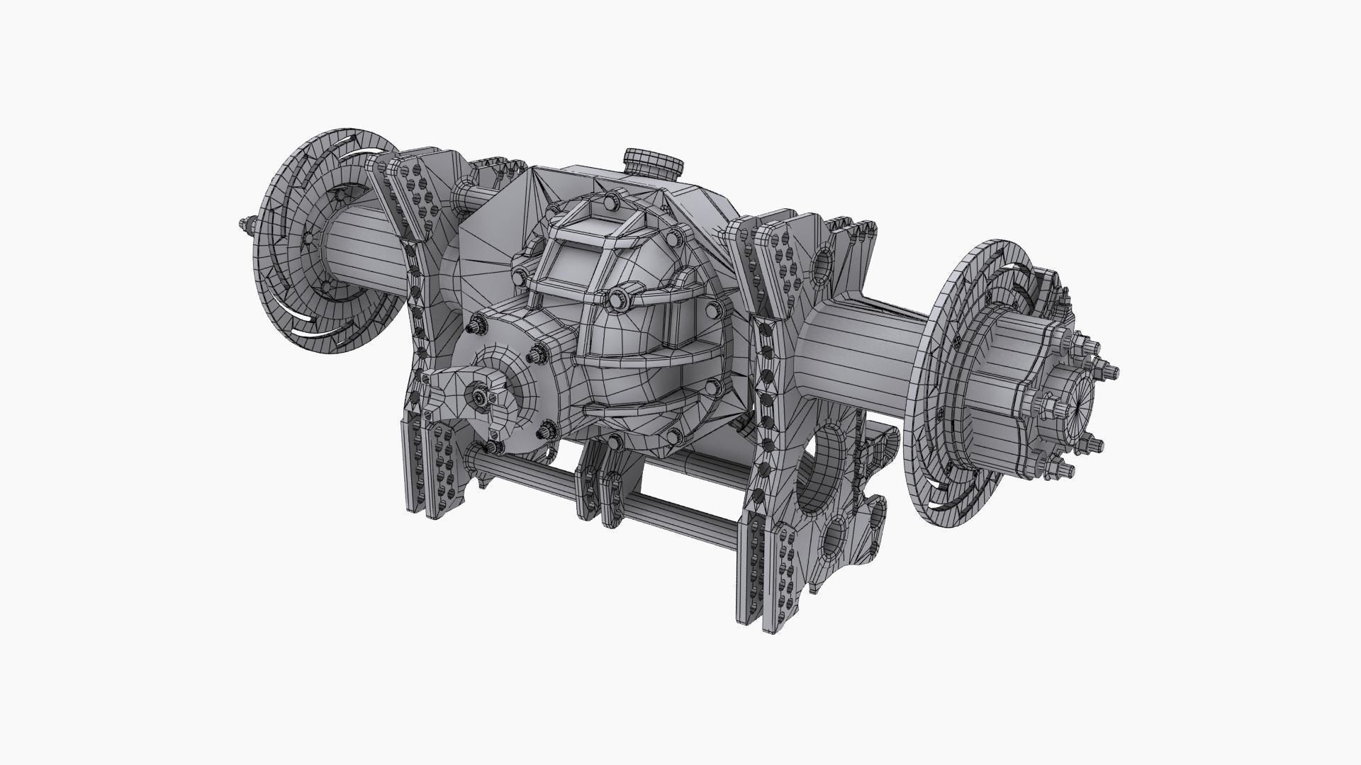 3D model HCD Steel finish rear end VR / AR / low-poly | CGTrader