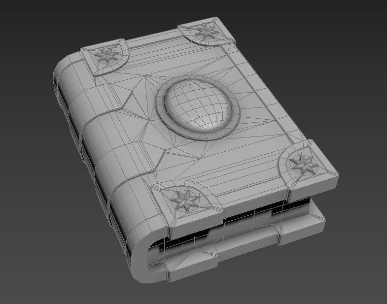 3D model Stylized Spellbook with Magic Crystal VR / AR / low-poly ...