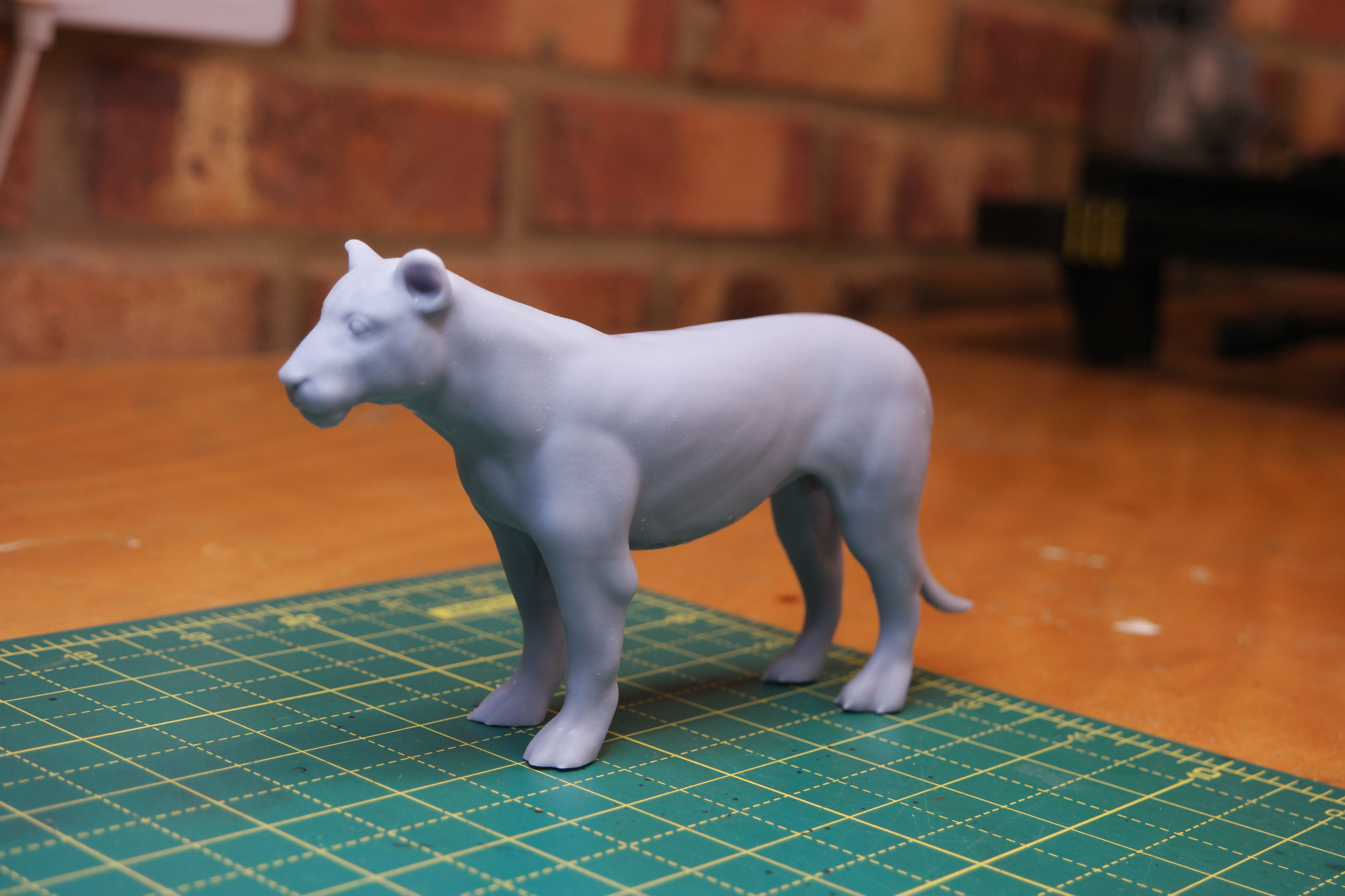 Female Lion Sculpt 3D model 3D printable | CGTrader