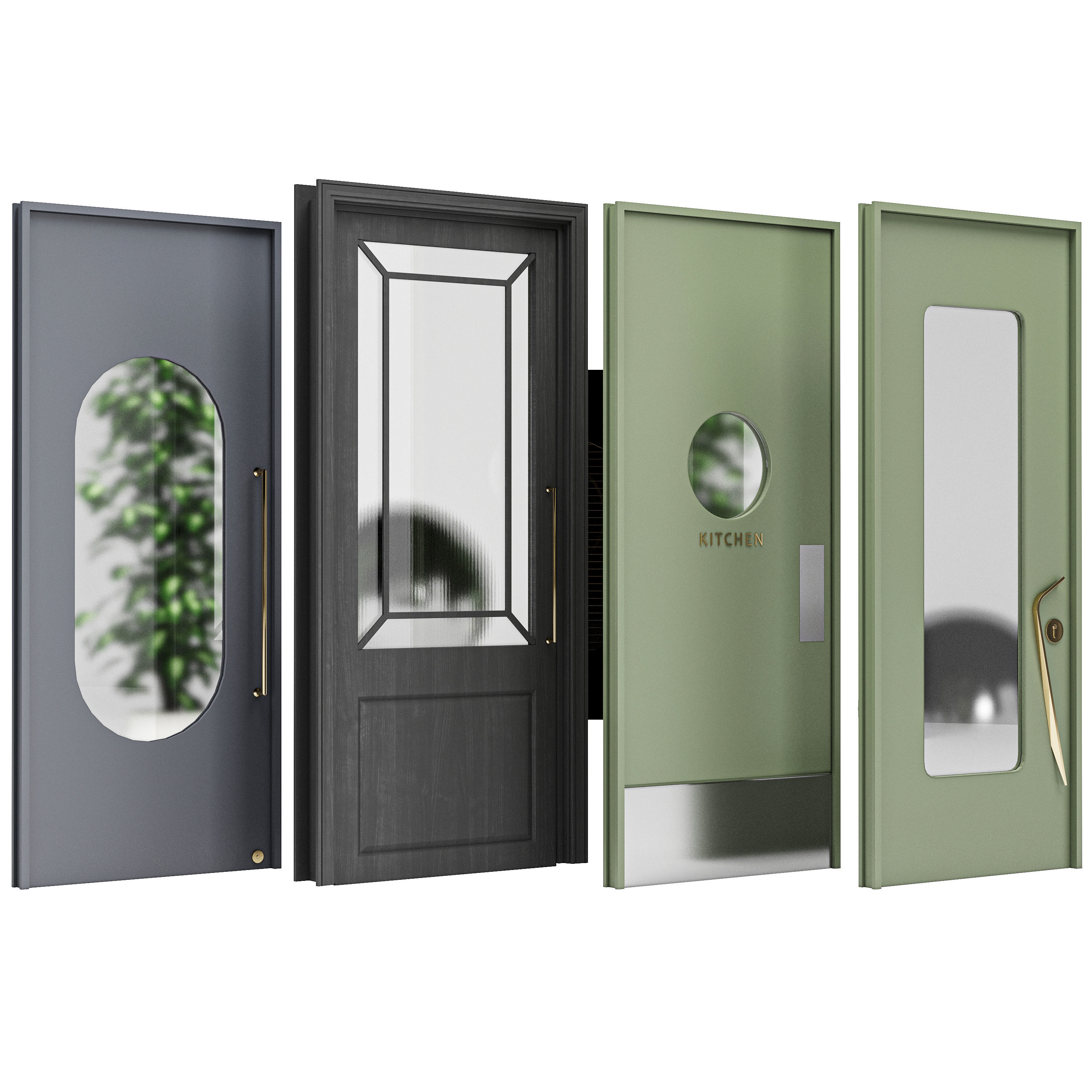 Set Technical Door 01 3D model | CGTrader