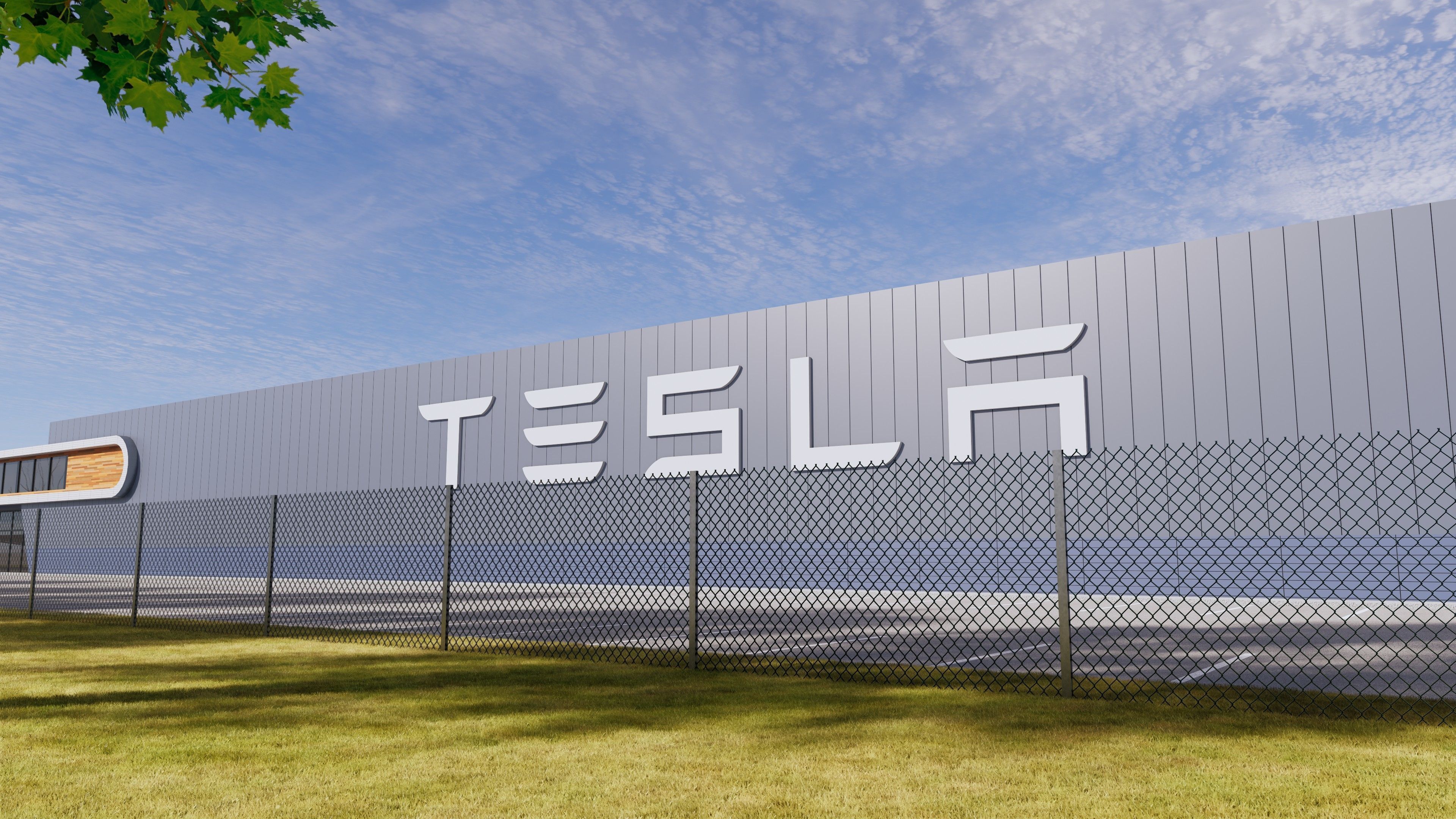Tesla Giga Factory 3D model | CGTrader