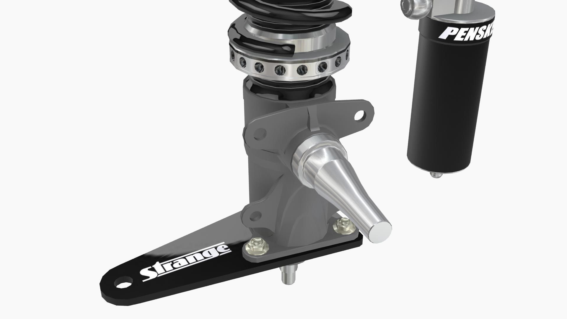 3D model Penske coilovers with HCD strut cup VR / AR / low-poly | CGTrader